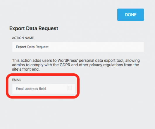 Export Data Request - Ninja Forms